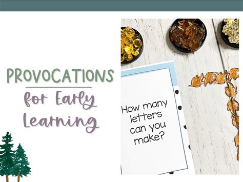 Simple Provocations For Kindergarten And First Grade The Tahoe Teacher