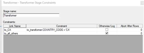 Datastage Data Transformation