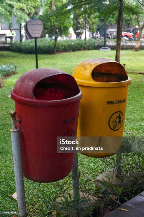 공원의 다채로운 재활용 쓰레기통 별도의 폐기물 수거 개념 0명에 대한 스톡 사진 및 기타 이미지 0명 개념 개체 그룹 Istock