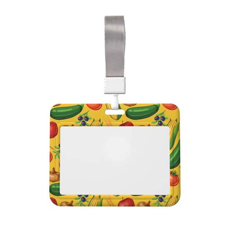 Easygdp Colorful Vegetables Card Badge Holder Work Badge Sleeve For