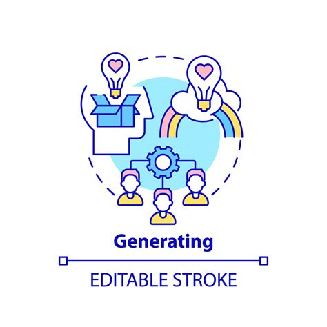 Generating Concept Icon Innovation Management Step Abstract Idea Thin