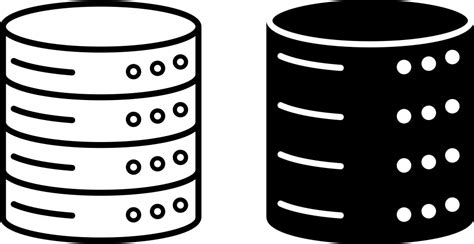Data Analyst Icons Black And White Royalty Free Vector Image