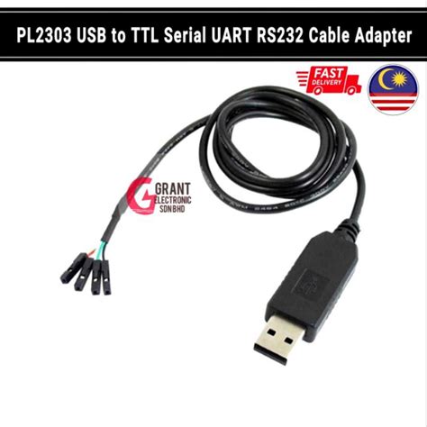 Pl2303 Usb To Ttl Serial Uart Rs232 Cable Adapter Shopee Malaysia
