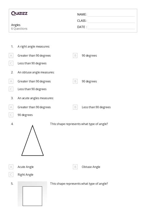 50 Angles Worksheets For 2nd Grade On Quizizz Free And Printable