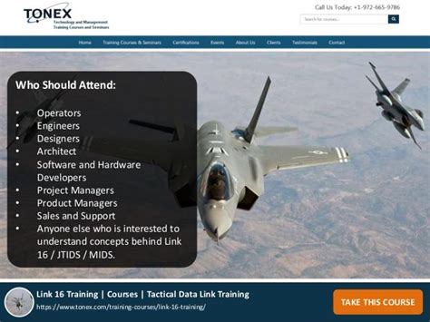 Link 16 Training Courses Tactical Data Link Tdl Training