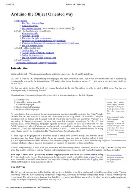 Arduino The Object Waypdf