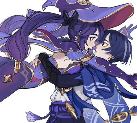 Mona Scaramouche And Wanderer Genshin Impact Drawn By Toriyoo Danbooru