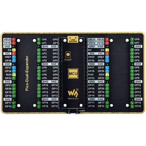 Dual Gpio Expander For Raspberry Pi Pico Board Two Sets Of Male Headers For Directly Connecting