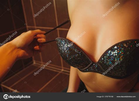 Black Bra Being Remove By A Man Hand Stock Photo Vershinin Photo