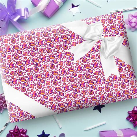 Luxe Jewel And Diamond Wrapping Paper Perfect For Ts Special
