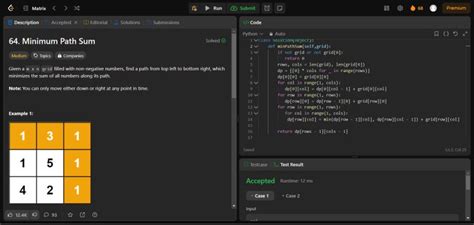 How I Solved Leetcode Problem 64 Minimum Path Sum Vaishnavi Mishra Posted On The Topic Linkedin