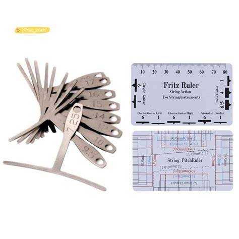 Yves Serviceguitar Luthier วัดชุดเครื่องมือชุด String Action ไม้บรรทัด 9 Understring Radius