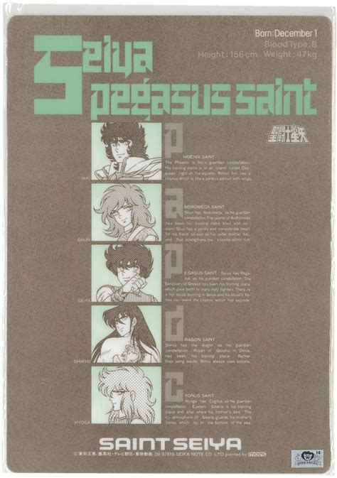 聖闘士星矢 0787g 下敷