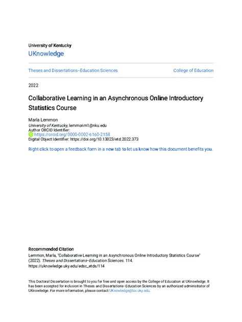 Fillable Online Collaborative Learning In An Asynchronous Online Fax Email Print Pdffiller