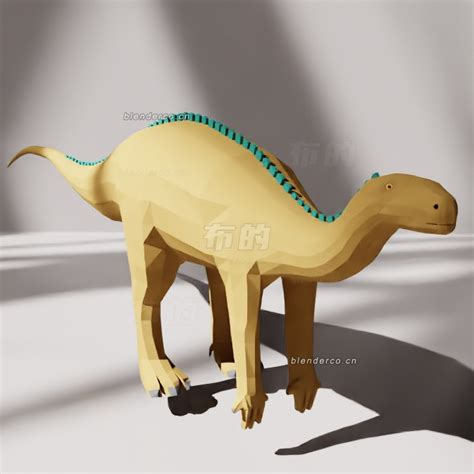 Blender低多边形申特龙模型 Blender布的18 Blender布的