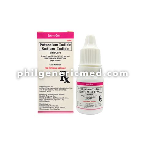 Potassium Iodide Sodium Iodide Visiocare 3mg3mg Eye Drops 10ml
