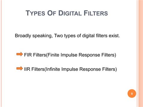 Basics Of Digital Filters Pptx Digital Audio Computer Software And Applications