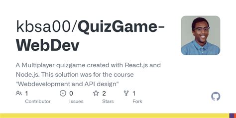 github kbsa00 quizgame webdev a multiplayer quizgame created with react js and node js this