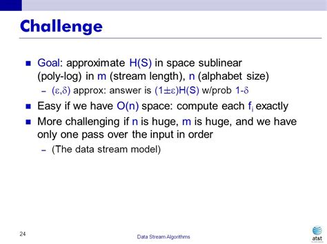 data stream algorithms intro sampling entropy ppt download