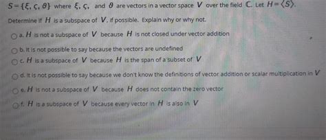 Solved Let H Be The Set Of Second Degree Polynomials H Ax2 Chegg Com