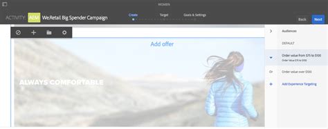 Authoring Targeted Content Using Targeting Mode Adobe Experience Manager