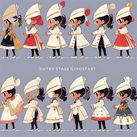 Premium Photo Anime Character Design Female Chefs Outfit Culinary Themed Wedding Average