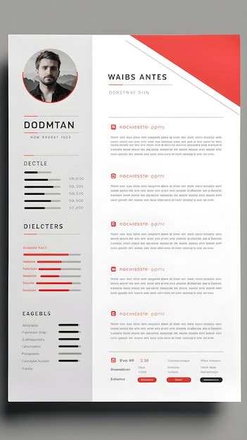 Elegant Minimalistic Cv Layout With Clear Section Divisions And Modern Design Elements Premium