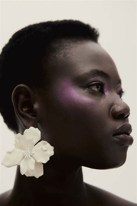 Обеци във формата на цветя Бял Сребрист ЖЕНИ Handm Bg