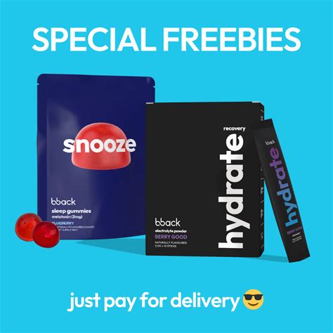Free 1 Pouch Snooze Gummies 1 Box Hydrate Bback Official Store