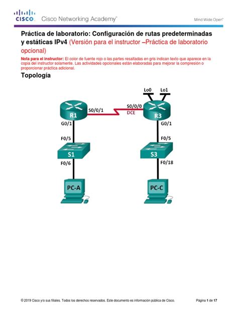 2225 Lab Configuring Ipv4 Static And Default Routes Ilm Pdf