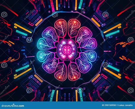 Human Brain As A Computer Microchip Ai Based Computer Microchip Generative Ai Stock