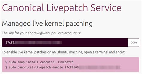 Update Ubuntu 1604 Lts Linux Kernel Without Rebooting With The Canonical Livepatch Service
