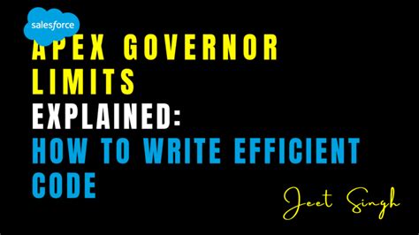 What Are Apex Governor Limits Explained For Salesforce Developers To Code Efficiently Jeet Singh