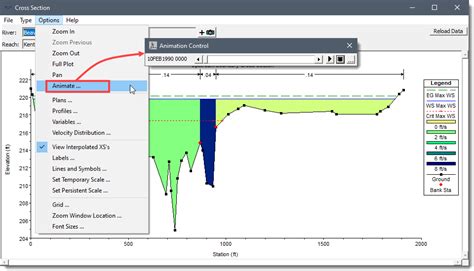hec ras output cross section input plots civilgeo knowledge base