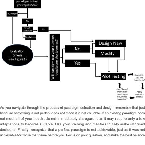 Evaluation Criteria For Experimental Paradigms Download Scientific