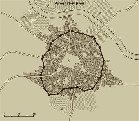 Minecraft Medieval City Layout
