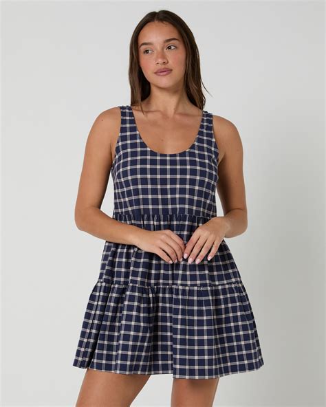 Depactus Jesse Scoop Mini Dress Plaid Surfstitch