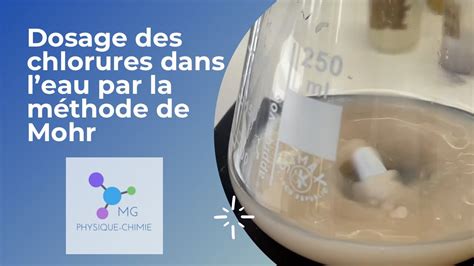 Dosage des chlorures dans leau par la méthode de Mohr YouTube