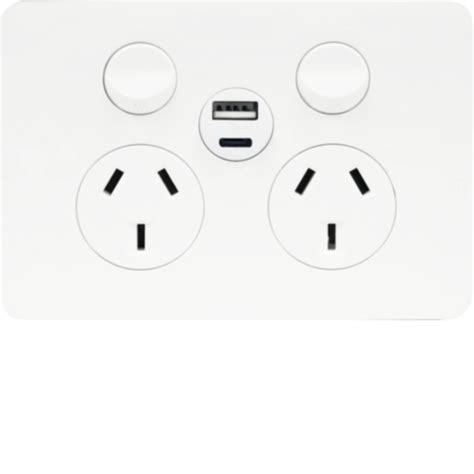 Allure Twin Socket Usb A C Mw • Wbhp2susbac Mw Hager
