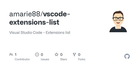 GitHub Amarie Vscode Extensions List Visual Studio Code Extensions List