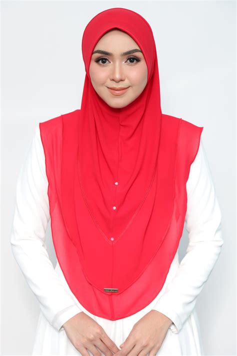 Tudung Maryam Xl Mar566 Cili Api Ezzufirda