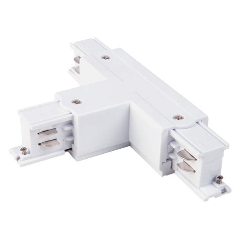Коннектор Т образный для трехфазного шинопровода левый белый Trc 1 3 Tl Wh