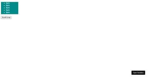 Scroll To Top Of Element In Javascript Codesandbox