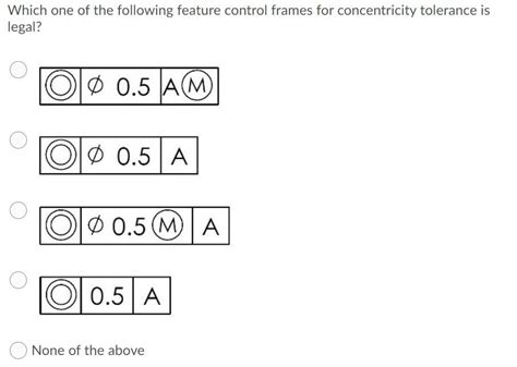 Solved Which One Of The Following Feature Control Frames For