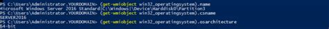 how to get operating system details with powershell on windows
