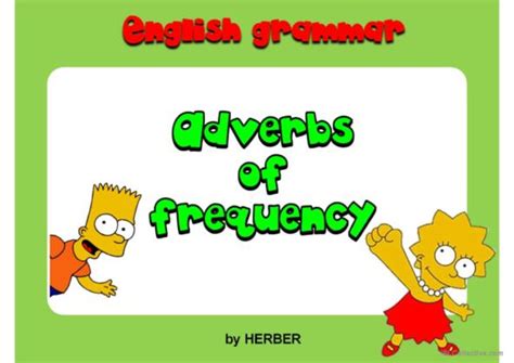 55 Adverbs Of Frequency English Esl Powerpoints