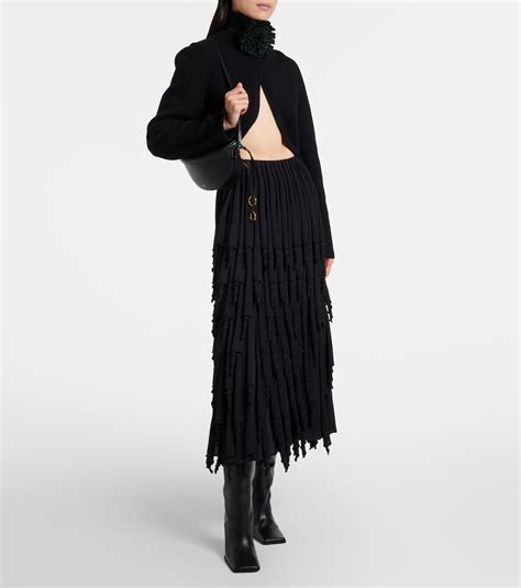 Square Leather Knee High Boots In Black Alaia Mytheresa