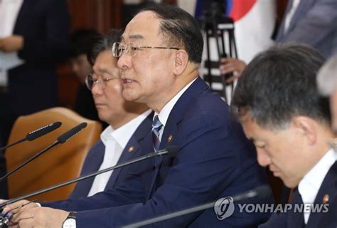 경제활력 대책회의에서 발언하는 홍남기 부총리 연합뉴스