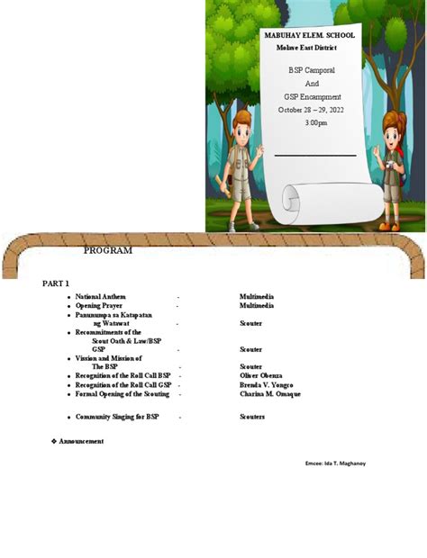 Bsp Gsp Opening Program Pdf