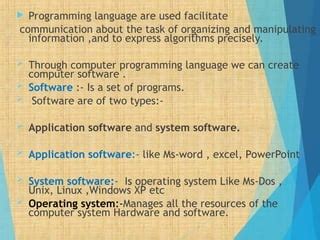 Programming Language Basics Ppt Computer Science Ppt